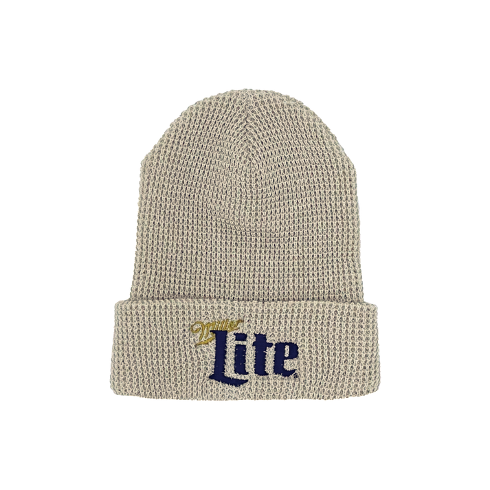 MILLER LITE CREAM WAFFLE KNIT BEANIE – Miller Lite Shop